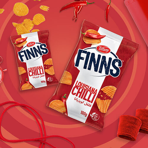 Finns Louisiana Chili Crinkled Potato Chips